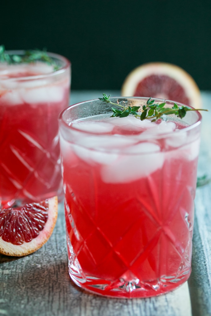 Hard Blood Orange Lemonade Infused with Thyme