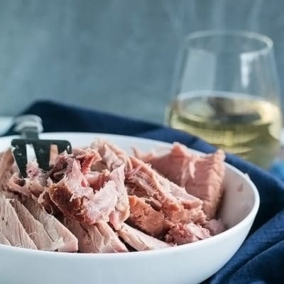 Fall Apart Beautiful Boiled Ham Recipe - Cooks with Cocktails