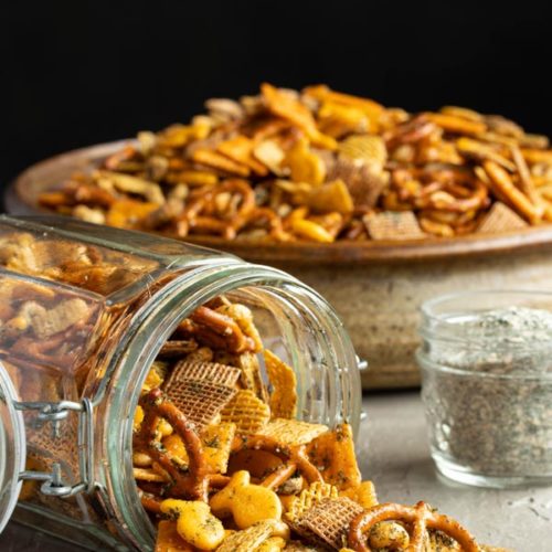 Homemade Ranch Nuts and Bolts Recipe - Cooks with Cocktails